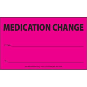 PolyLabel: Medication Change, 5pk - Visual Workplace, Inc.