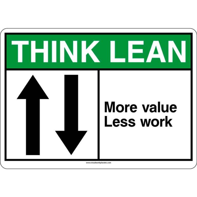 ANSI Think Lean: More Value Less Work - Visual Workplace, Inc.