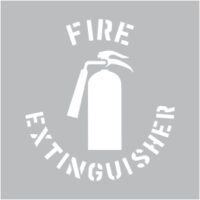 Floor Marking Stencil: Fire Extinguisher - Visual Workplace, Inc.