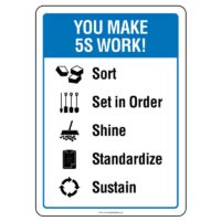 You Make 5S Work! Sort, Set, Shine, Standardize, Sustain - Visual ...